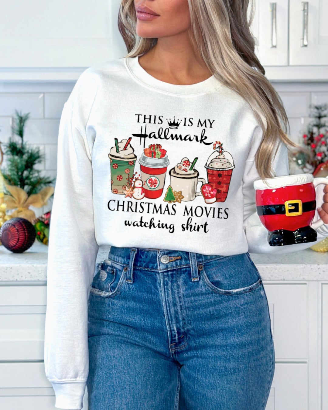 This is My Hallmark Movie Watching Sweatshirts, Hallmark Christmas ...