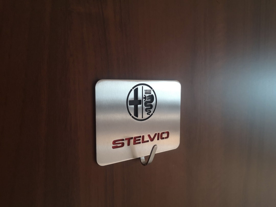 Alfa Romeo Stelvio Key Hanger Key Holder Plate Wall Decor Emblem Suv 2. ...