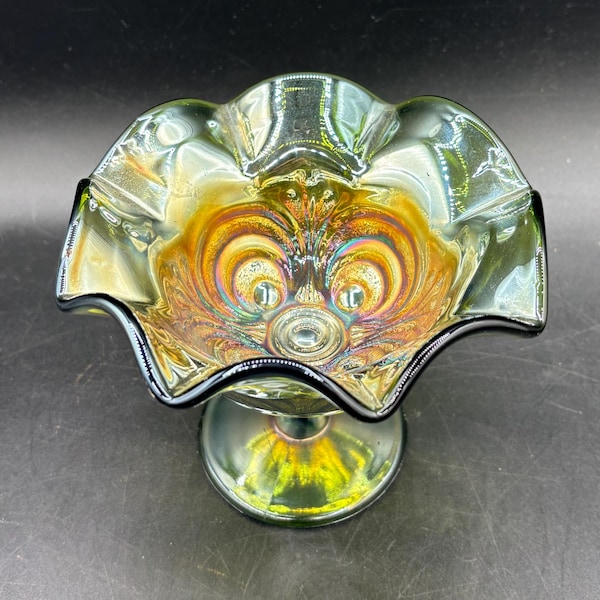 Fenton Compote Dish - Etsy