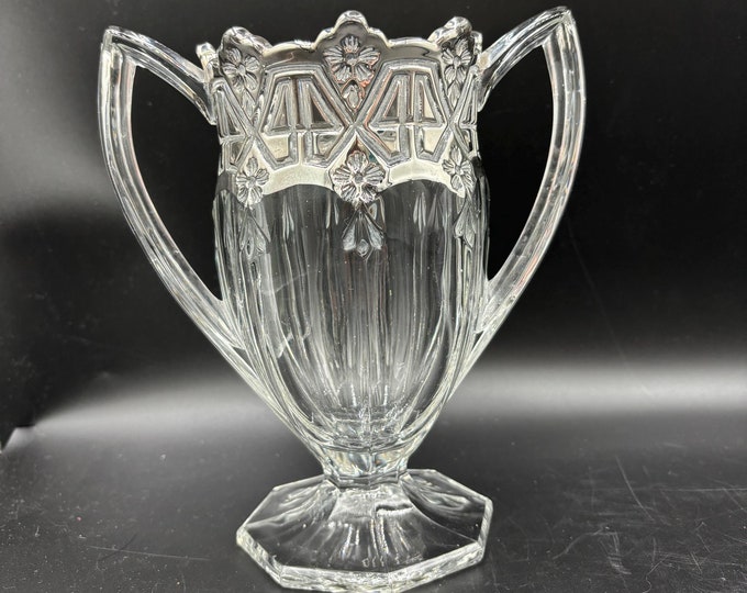 Antique EAPG "athena" Pattern Platinum Trophy Vase, American Pattern ...
