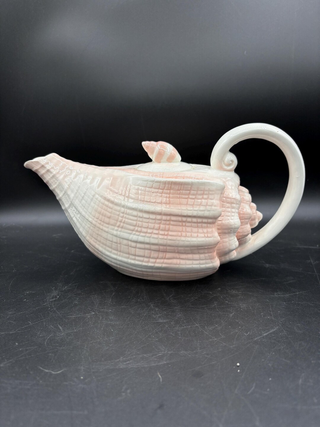 Vintage Otagiri Beachcomber Teapot and Lid, Shell, Pink and White ...