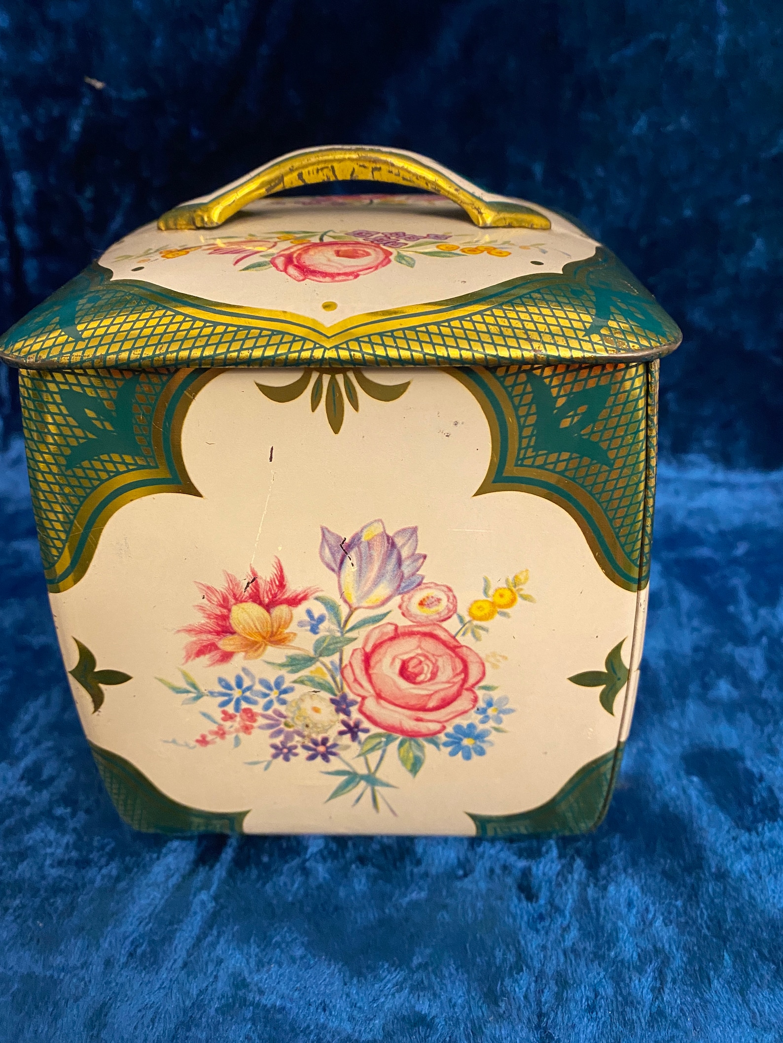 Beautiful Unique Vintage Decorated Candy Tin Container Made | Etsy