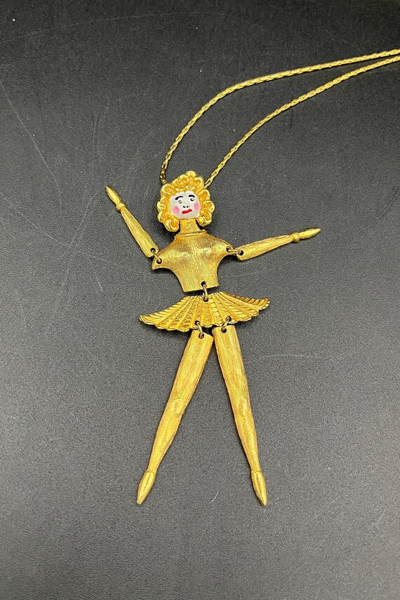 70S VTG POLCINI ARTICULATED BALLERINA STATEMENT NECKL… - Gem