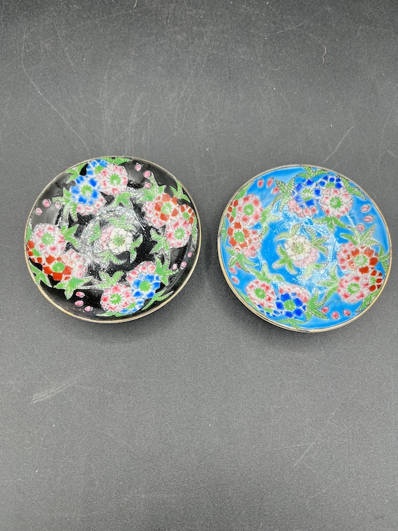 Vintage cloisonne blue enameled - Gem