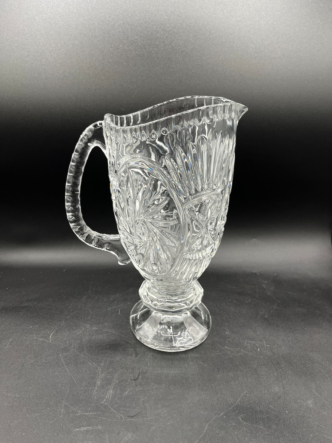 Vintage Zajecar Crystal Pitcher Yugoslavian Cut Glass, 24% Lead Glass ...