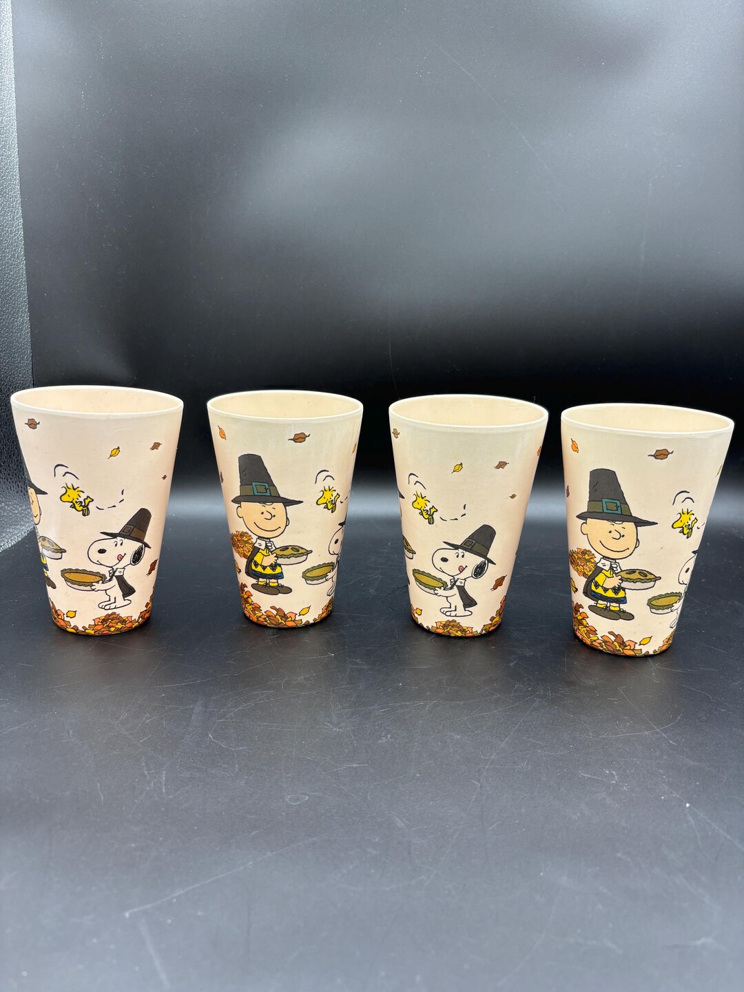 Peanuts Snoopy Thanksgiving Charlie Brown, Snoopy, Woodstock, Set of 4 ...