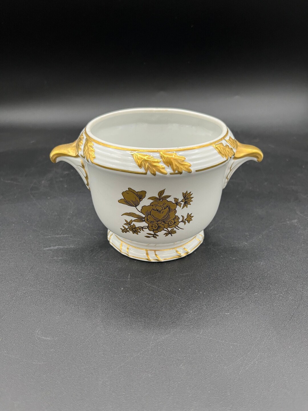 Vintage, Antique, Candrea Footed, Hand-painted Gold Rimmed Fancy Bowl ...