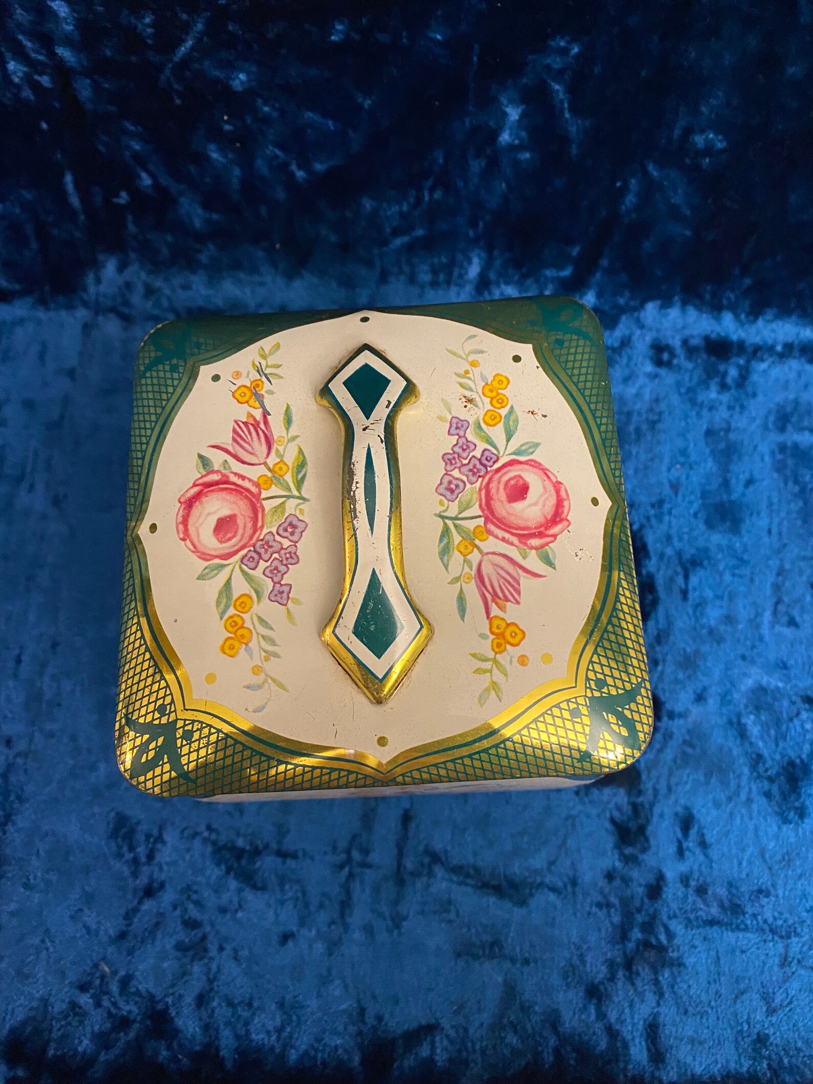 Beautiful Unique Vintage Decorated Candy Tin Container Made | Etsy