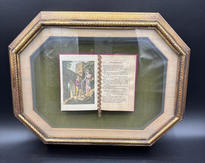 Vintage, Octagonal Framed Shakespeare Play, Titus Andronicus, Script ...