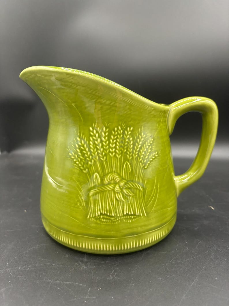 Vintage, Franciscan Wheat Green Pitcher, Fall, Winter Decor - Etsy