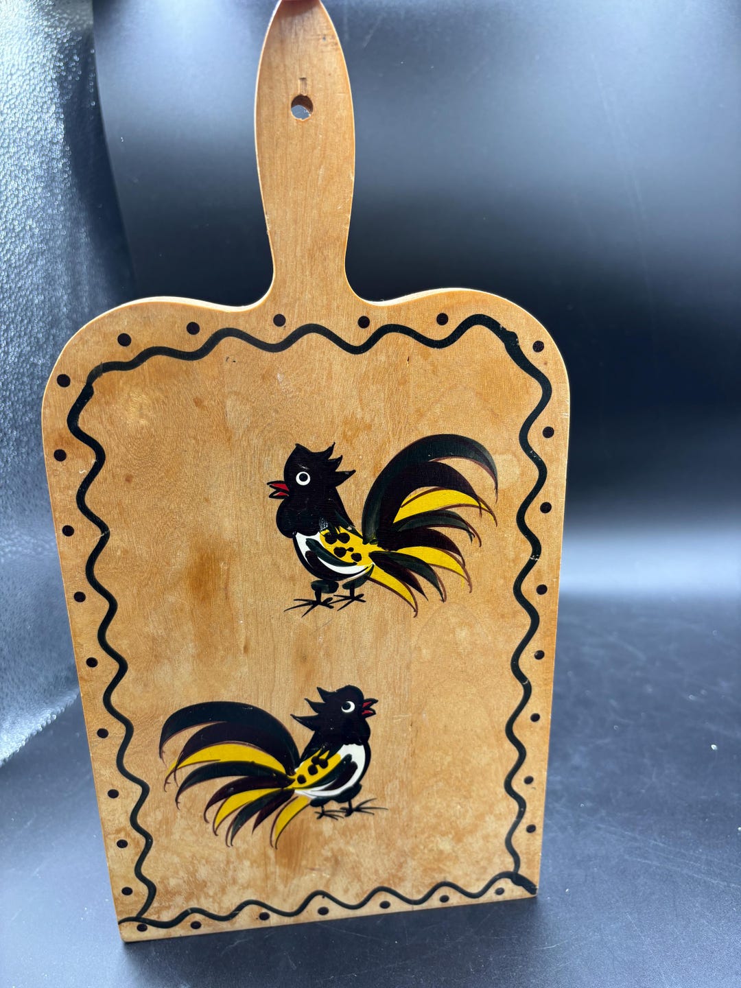 Vintage Rooster Design Cutting Board, Kitchen Decor, Made in the USA by ...