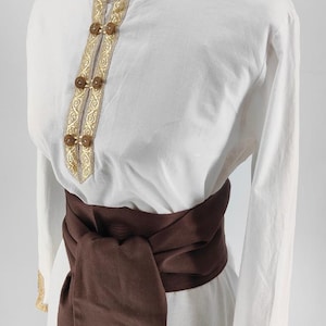White Tunic for Women With Silver or Gold Trim Decoration - Long Shirt ...