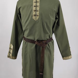 Medieval Men's Tunic, Long Shirt With Trim Decoration - LARP, Fantasy ...