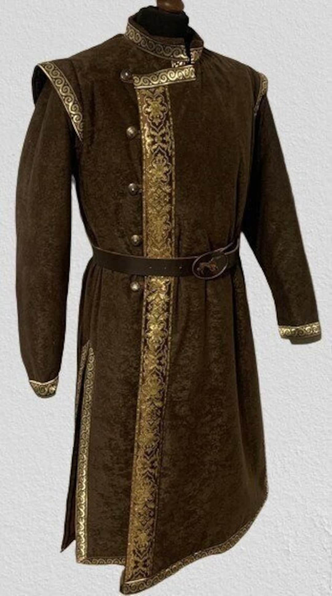 Brown Winter Kaftan, Reenactment, Larp, Fantasy, Archer Garbs - Etsy