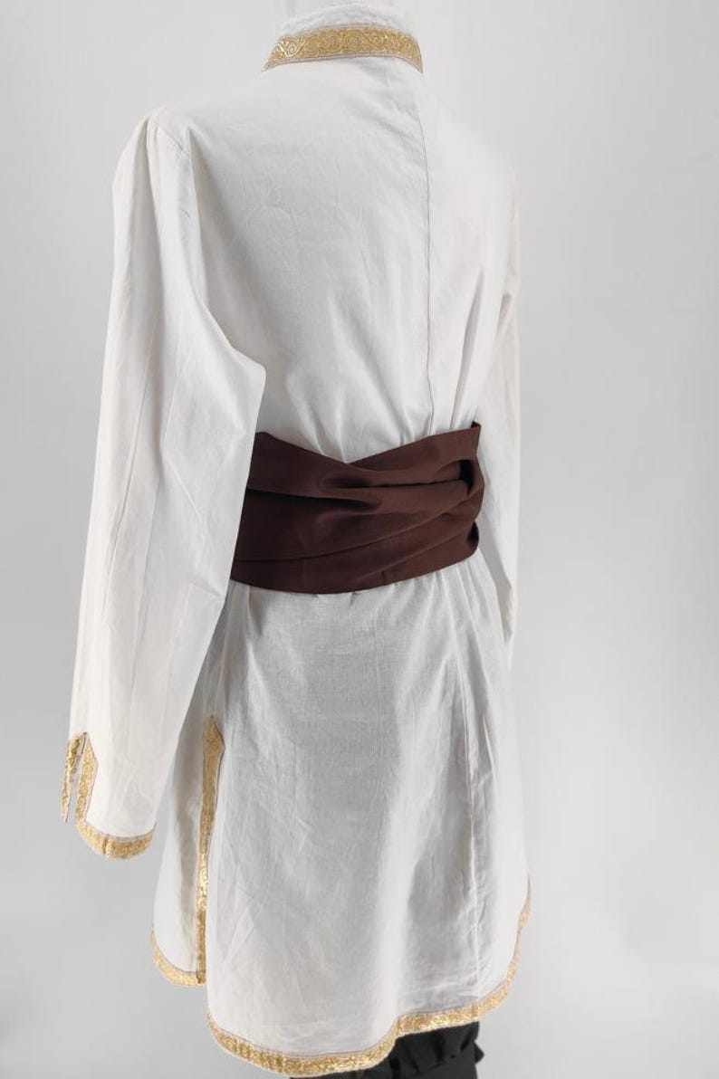 White Tunic for Women With Silver or Gold Trim Decoration - Long Shirt ...