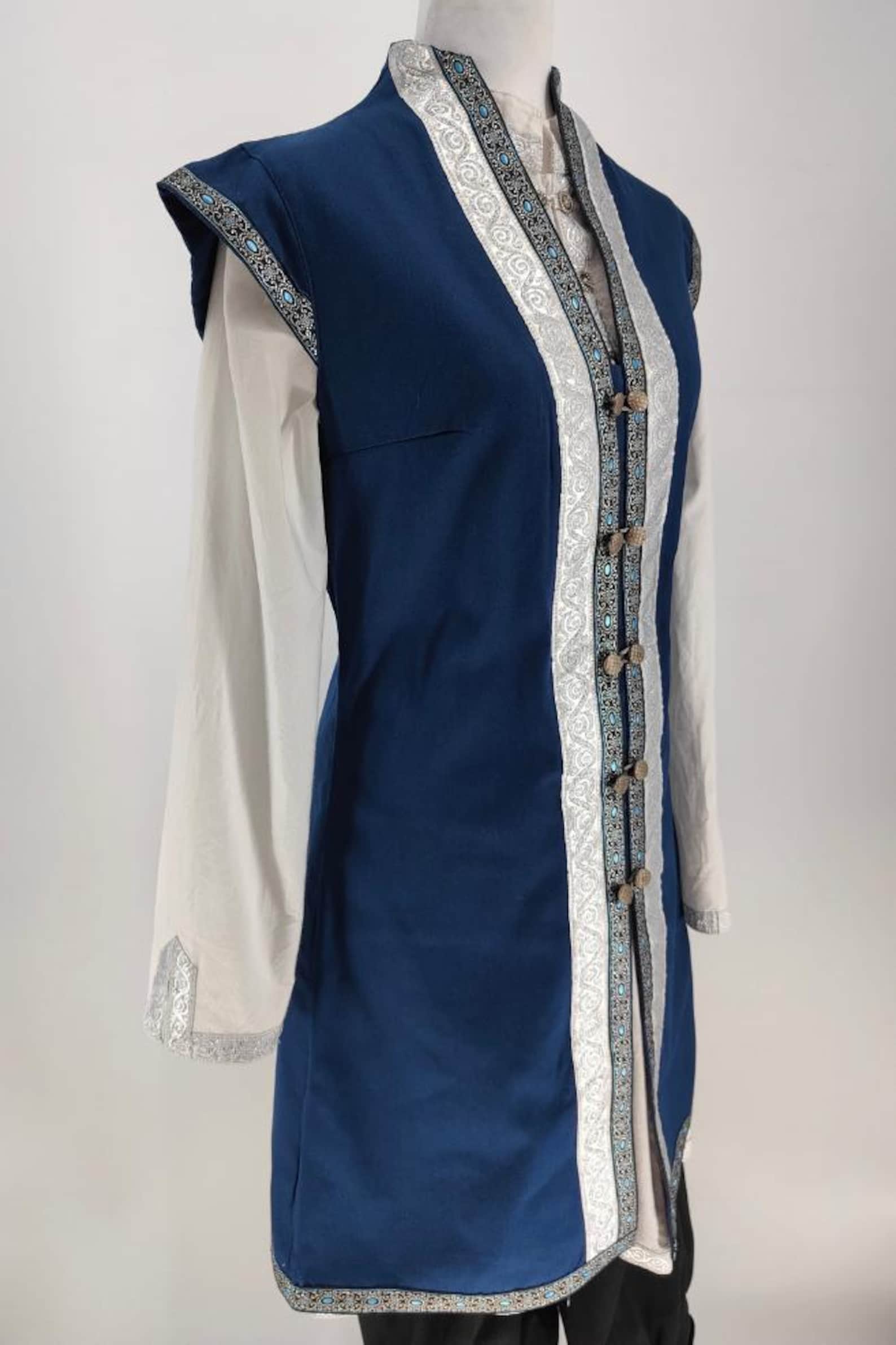 Sleeveless Kaftan for Women, Reenactment, Larp, Fantasy, Archer Garbs ...