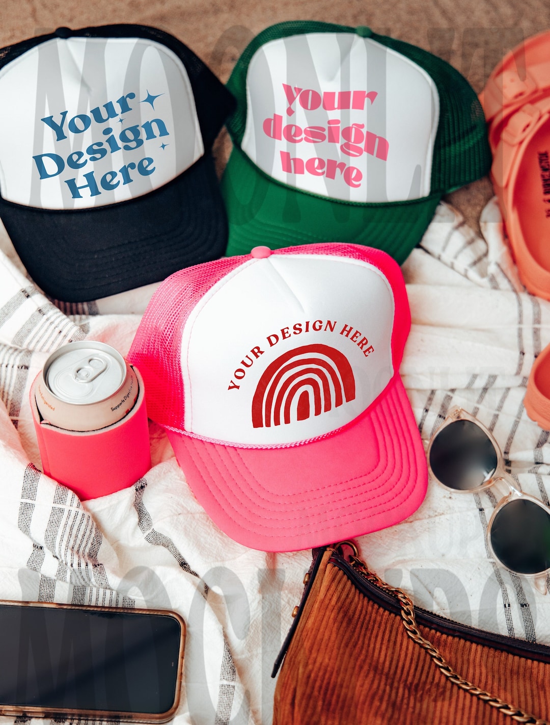 OTTO Trucker Cap Mockup - Trucker Baseball Caps Mockup - OTTO Cap 39 ...