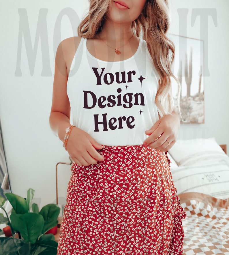 Next Level 1533 Mockup White Tank Mockup White Racerback - Etsy