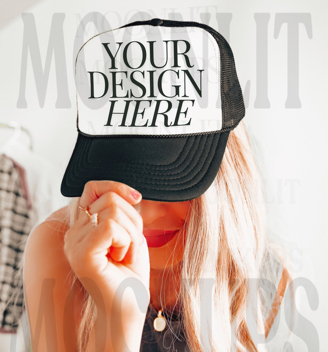 OTTO Trucker Cap Mockup - Hat Mockup - Trucker Baseball Caps Mockup ...