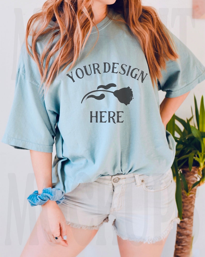 Comfort Colors C1717 Bay Shirt CC Mockup Model Mockup Bay - Etsy