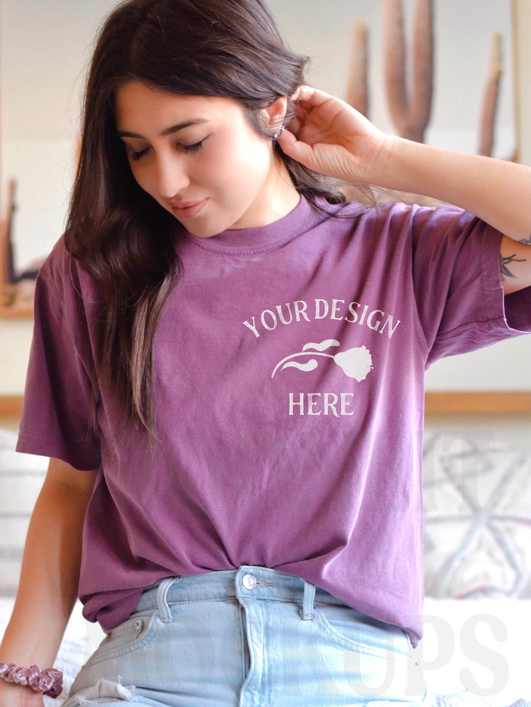 Comfort Colors C1717 Berry Shirt Berry Mockup Berry Colored Shirt CC ...