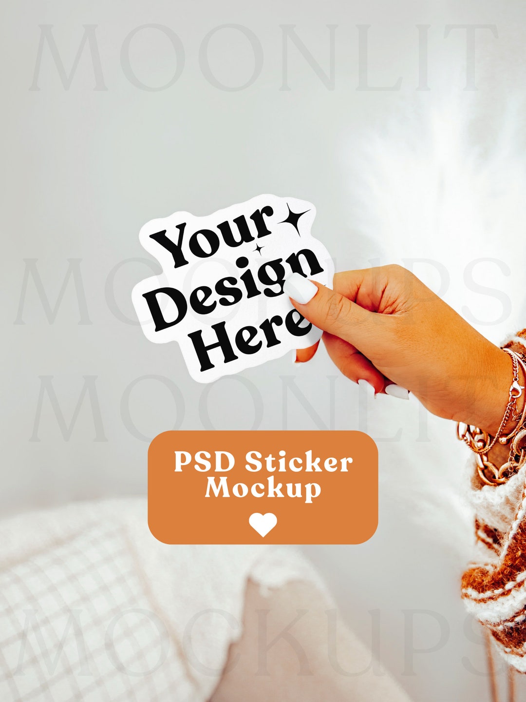 Sticker Mockup - PSD Sticker Mockup - Smart Object Mockup - Etsy