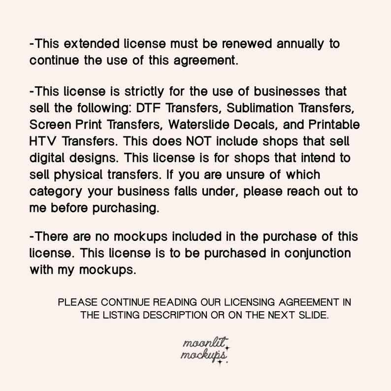 One Year Extended Commercial License Wholesale and Vendor - Etsy