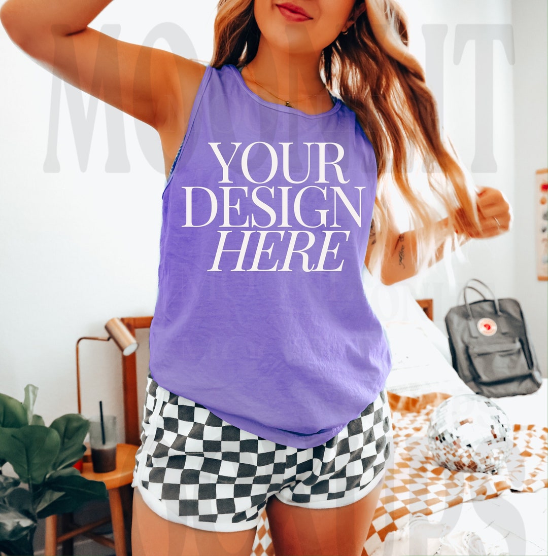 Comfort Colors 9360 Violet Tank- 9360 Mockup - Violet Mockup - Violet ...