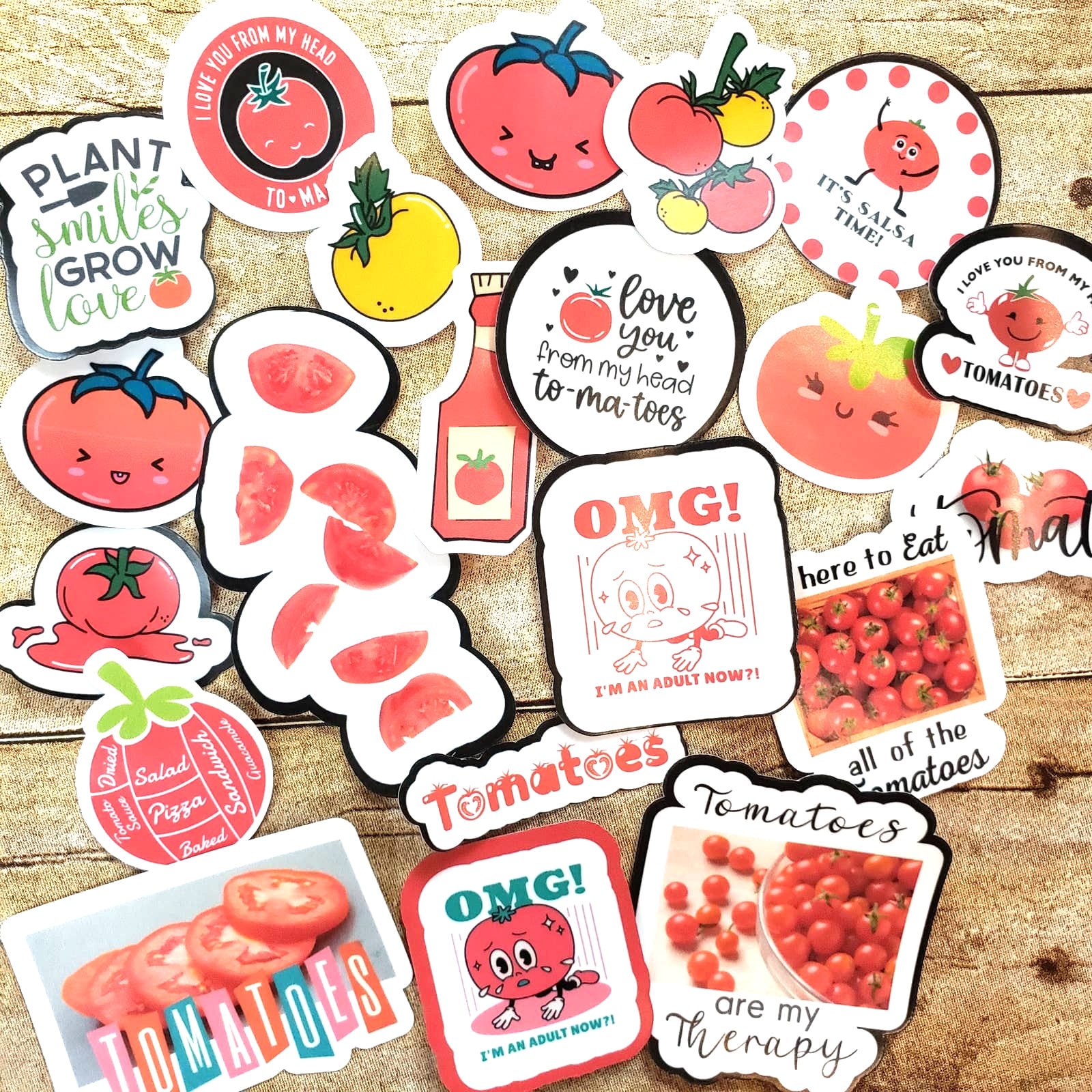 Tomato Stickers Cute Die Cute Food - Etsy