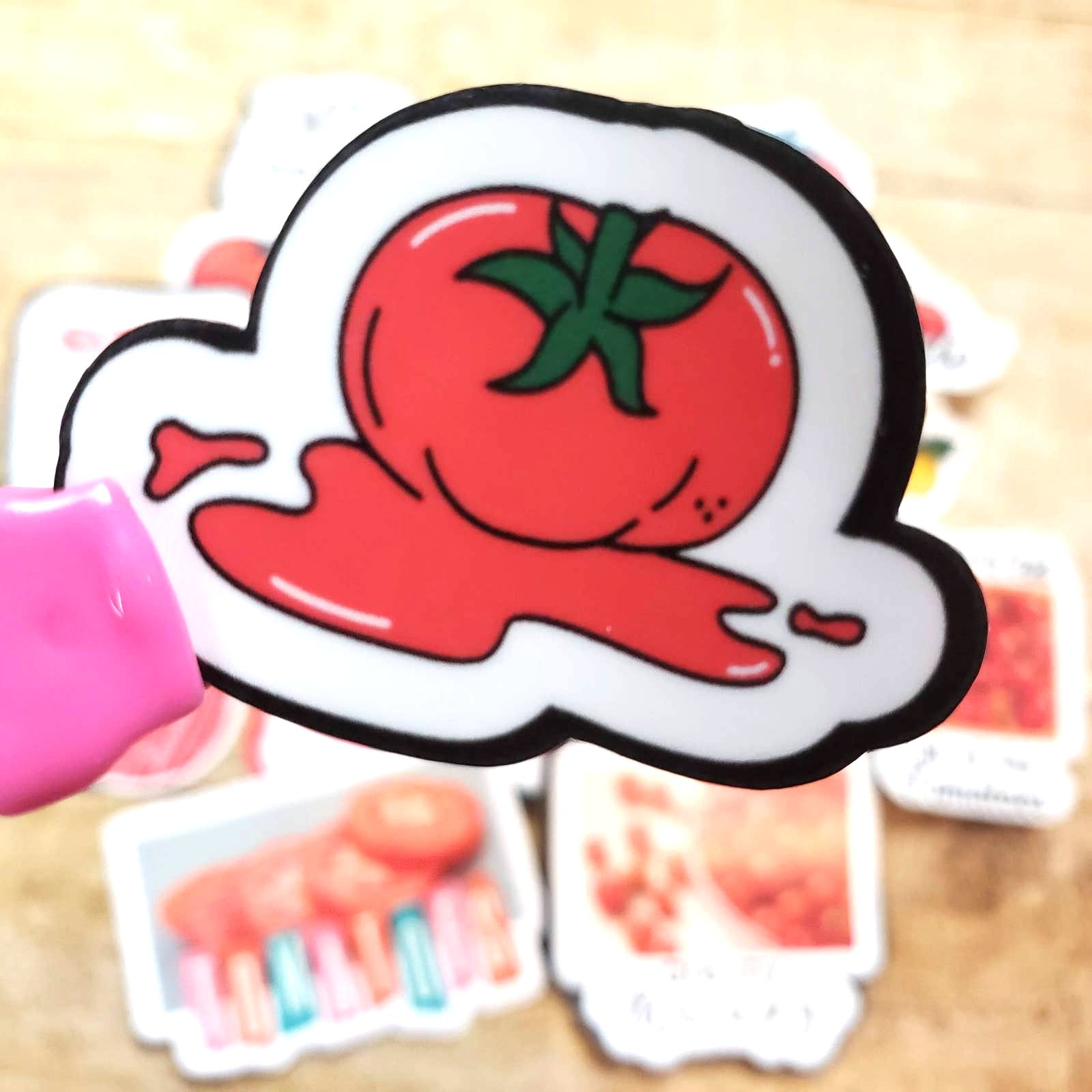 Tomato Stickers Cute Die Cute Food - Etsy