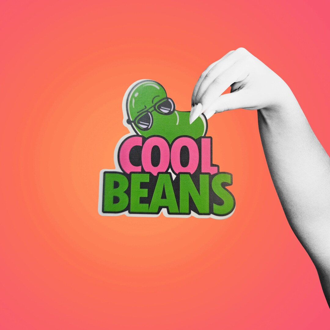 Cool Beans Waterproof Stickers Laptop Journal Binder Sticker Slang Cool ...