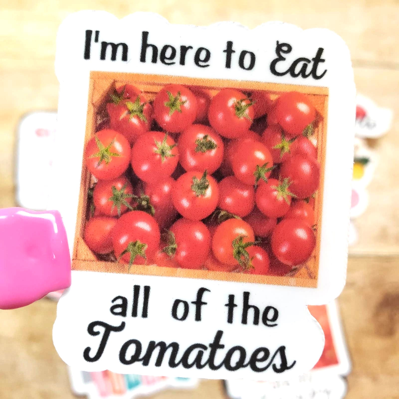 Tomato Stickers Cute Die Cute Food - Etsy