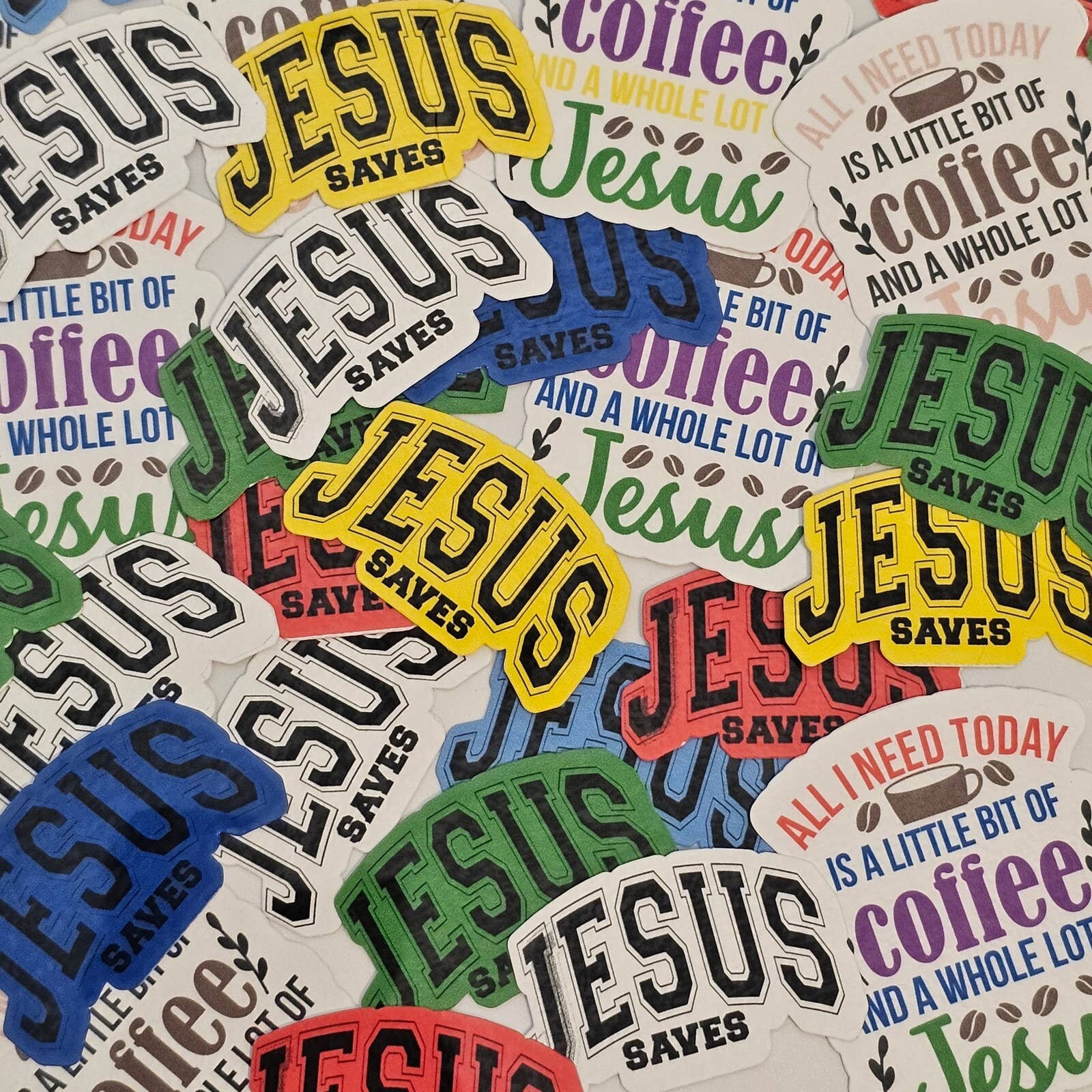 Jesus Saves Waterproof Sticker Jesus & Coffee Vinyl Sticker Journal ...