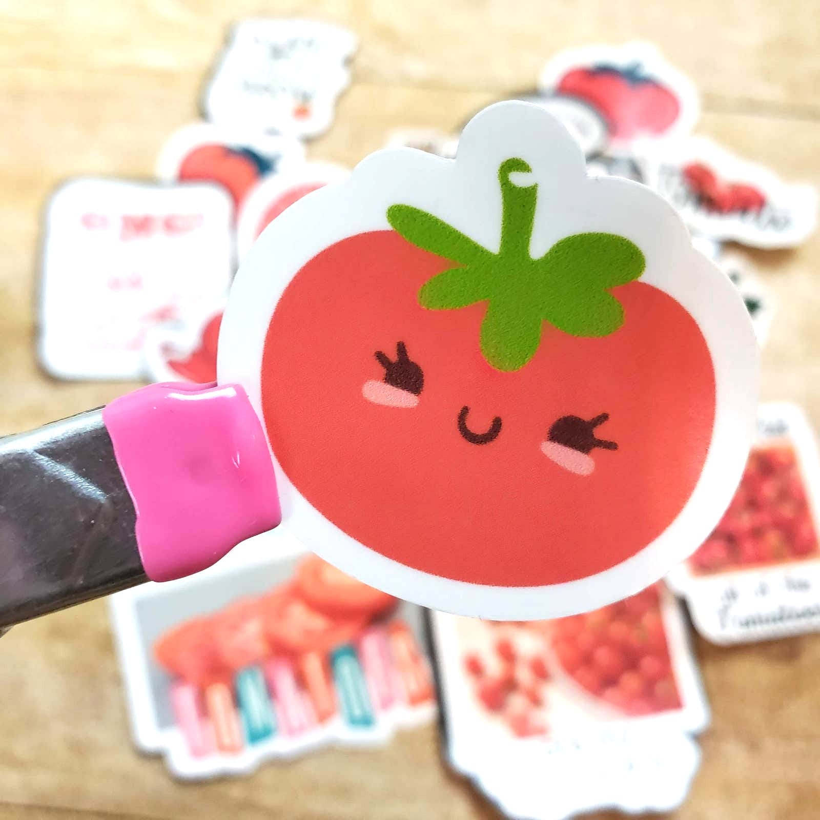 Tomato Stickers Cute Die Cute Food - Etsy