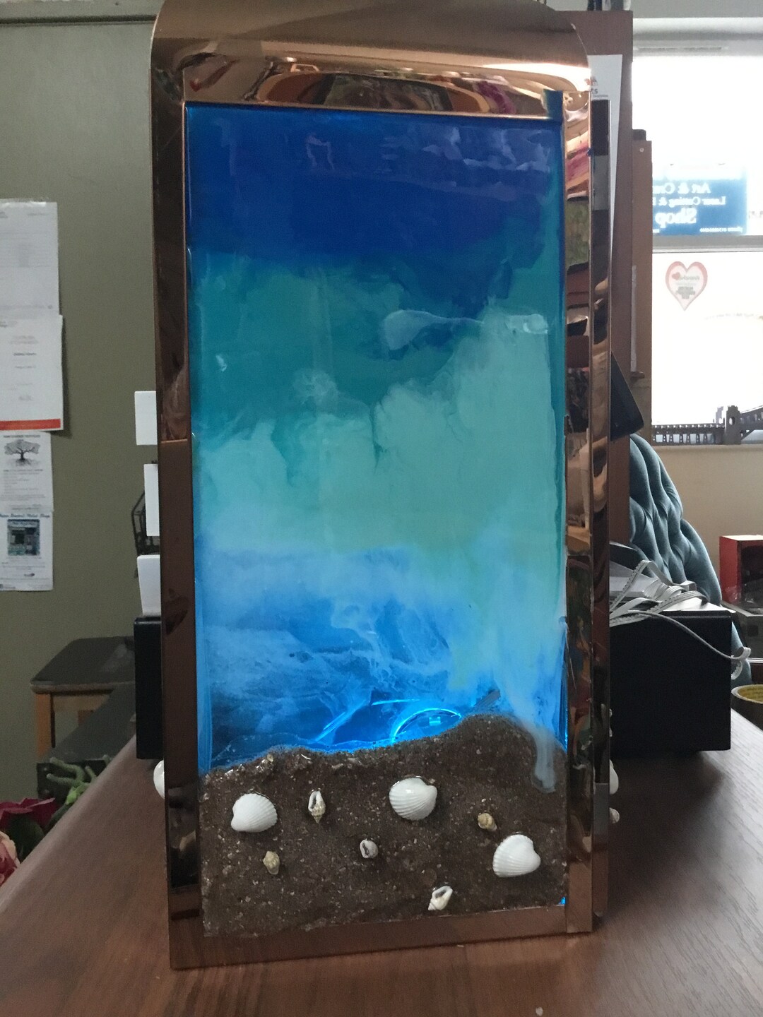 Epoxy Resin Lantern Sea Waves Lamp - Etsy