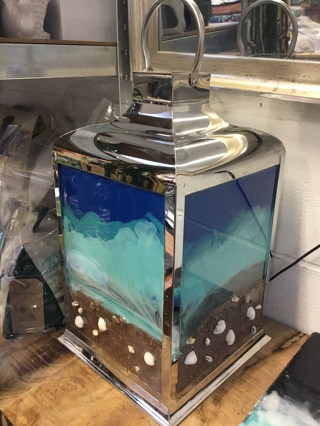 Expoxi Resin Lantern Sea Waves - Etsy