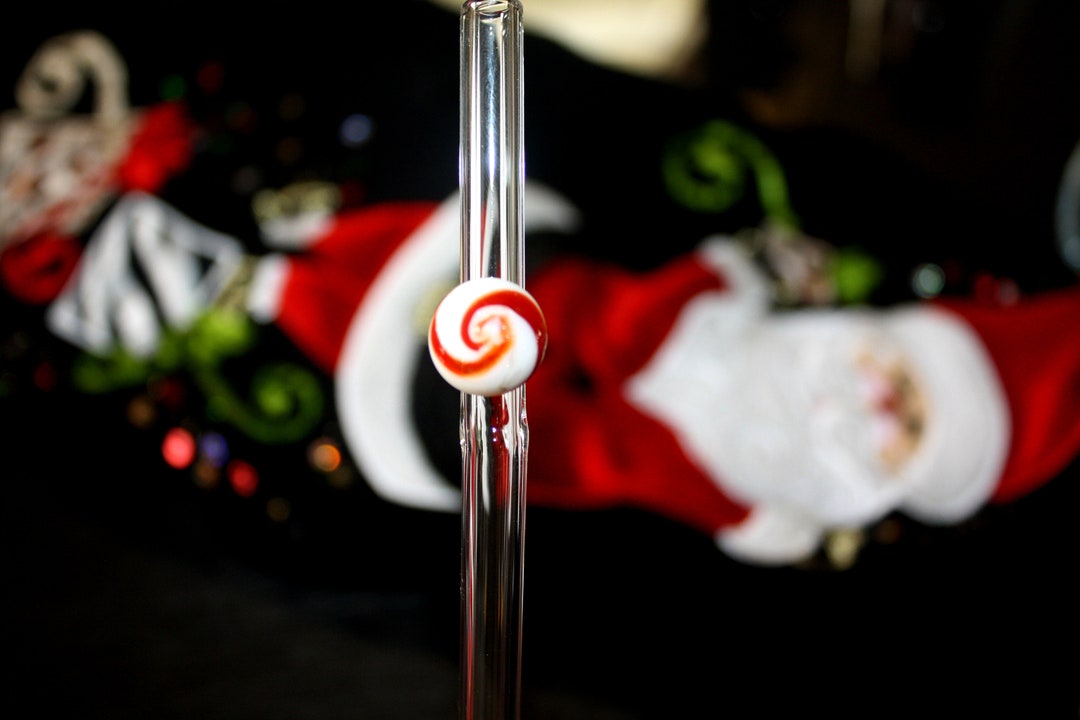 Glass Straw With Candy Figurine / Reusable Straws Secret Santa Gift ...