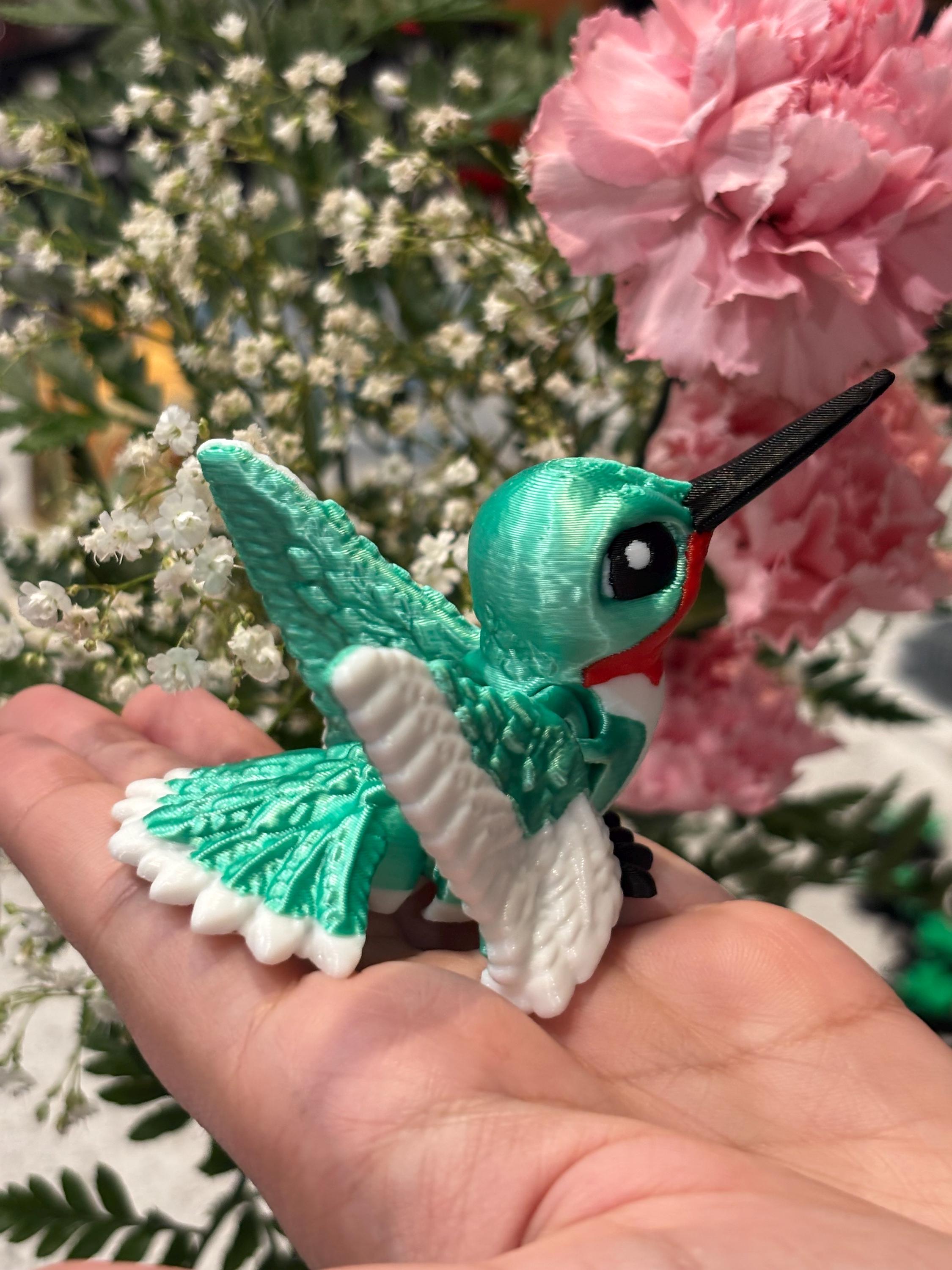 3D Printed Hummingbird Fidget Toy: Articulated PLA Desk Decor - Etsy