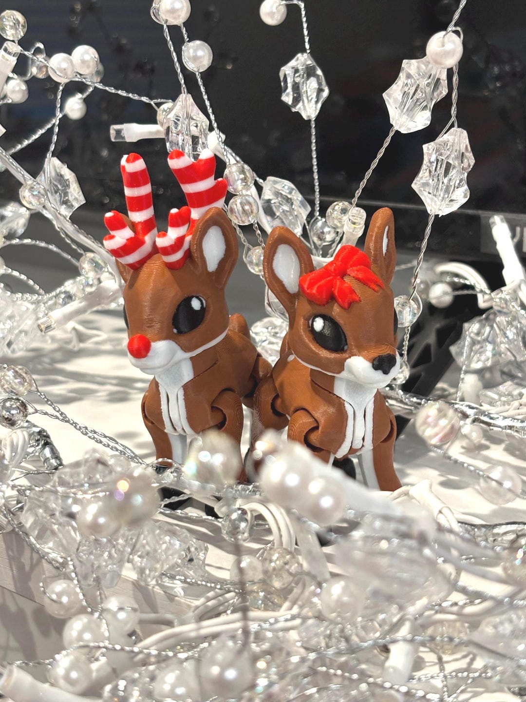 3D Printed Articulated Rudolph Deer | Christmas Holiday Decor - Etsy
