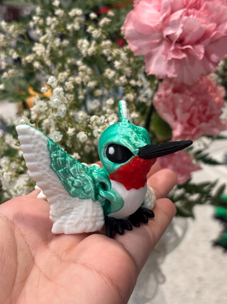 3D Printed Hummingbird Fidget Toy: Articulated PLA Desk Decor - Etsy