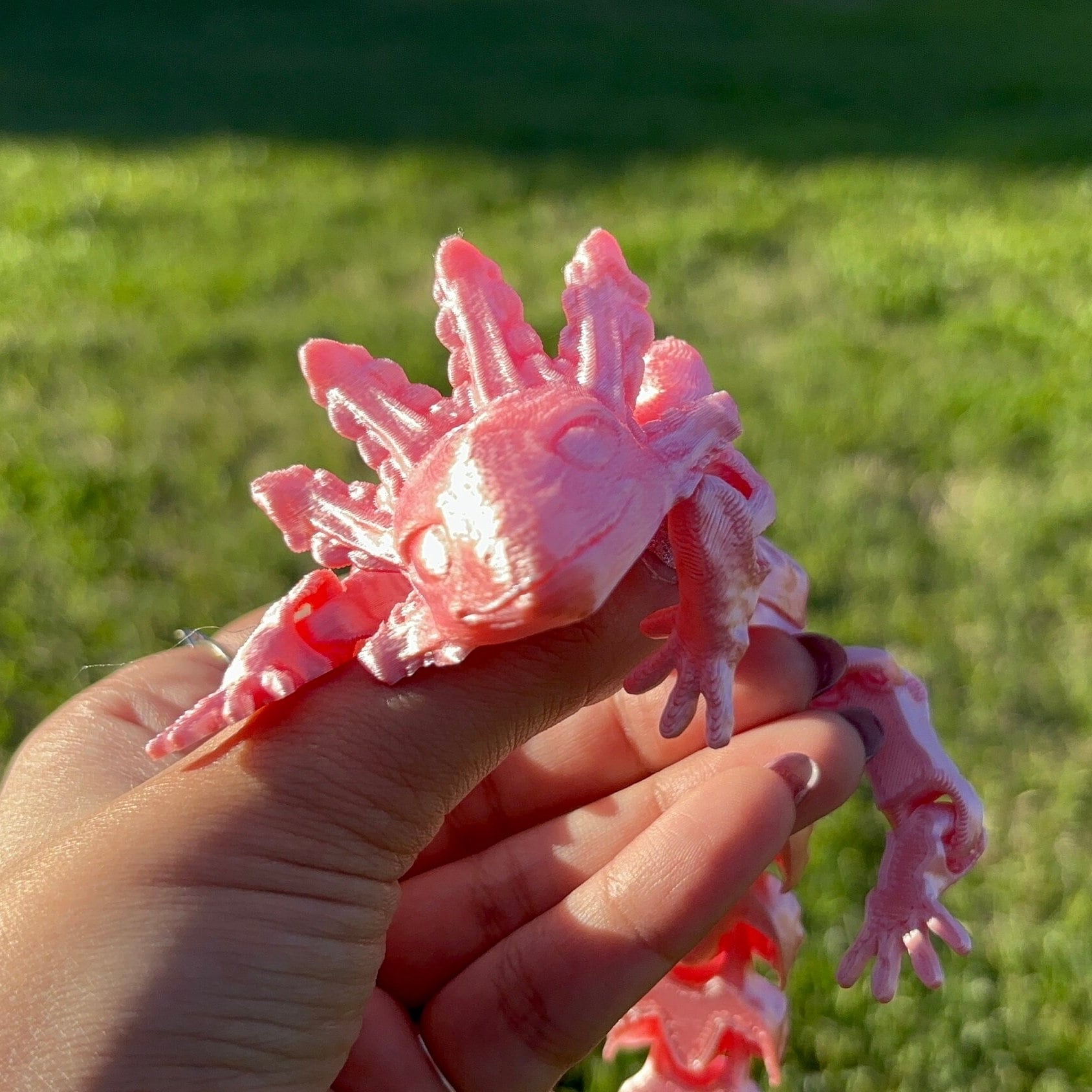 3D Printed Axolotl 3D Printed Articulated Axolotl 3D Printed Amphibian ...