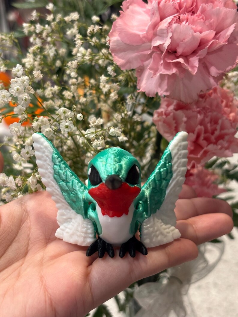 3D Printed Hummingbird Fidget Toy: Articulated PLA Desk Decor - Etsy