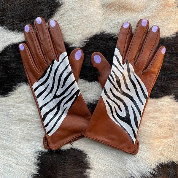 Zebra Mittens - Etsy