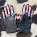 Rings on Fingers Hand Painted Real Leather Vintage Gloves - Etsy
