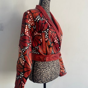 Monarch Butterfly Hand Painted Reworked Vintage Leather Jacket - Etsy