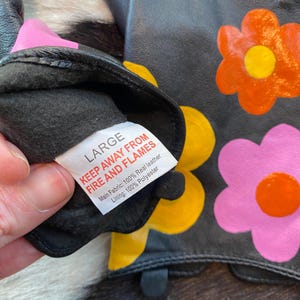 Flower Power Hand Painted Vintage Leather Gloves - Etsy