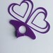 Set of Two Purple Bookmark Hearts and a Book Holder for Book Lovers - Etsy