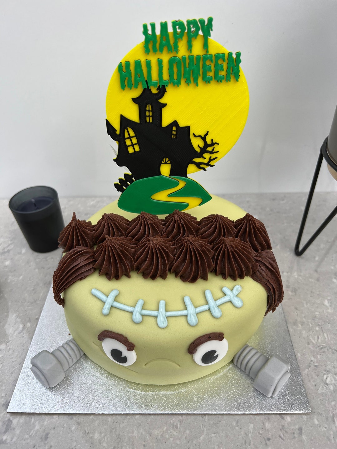 Haunted House Halloween Cake Topper / Pumpkin Topper - Etsy