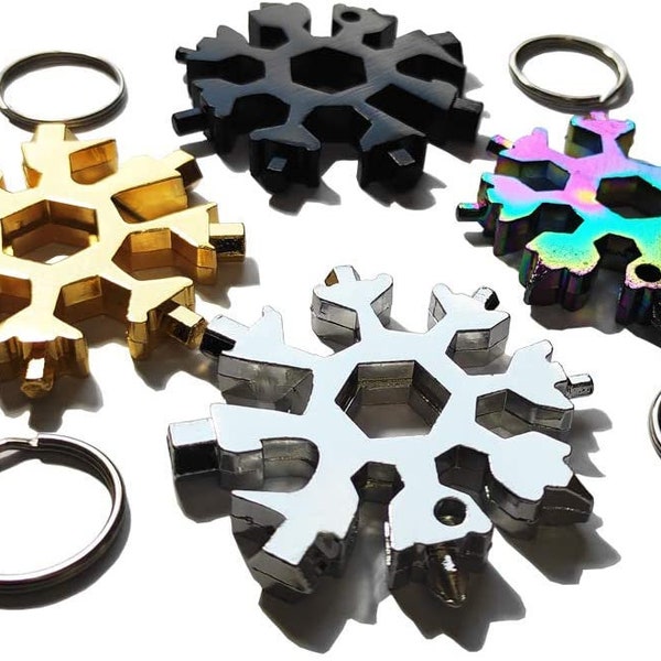 Snowflake Keychain - Etsy