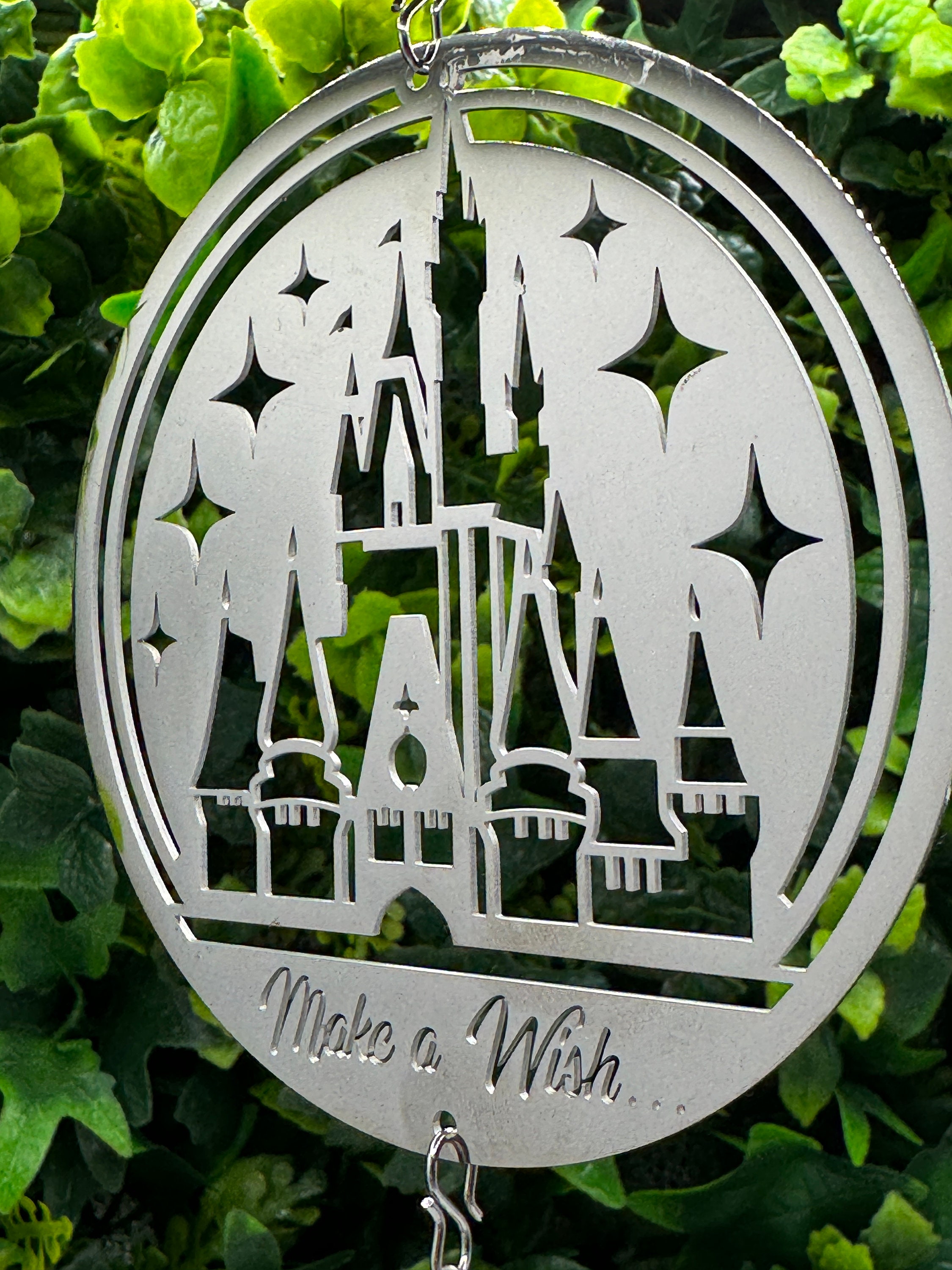 Tinker Bell Cinderella Castle Make a Wish 25cm - Garden Wind Spinner ...